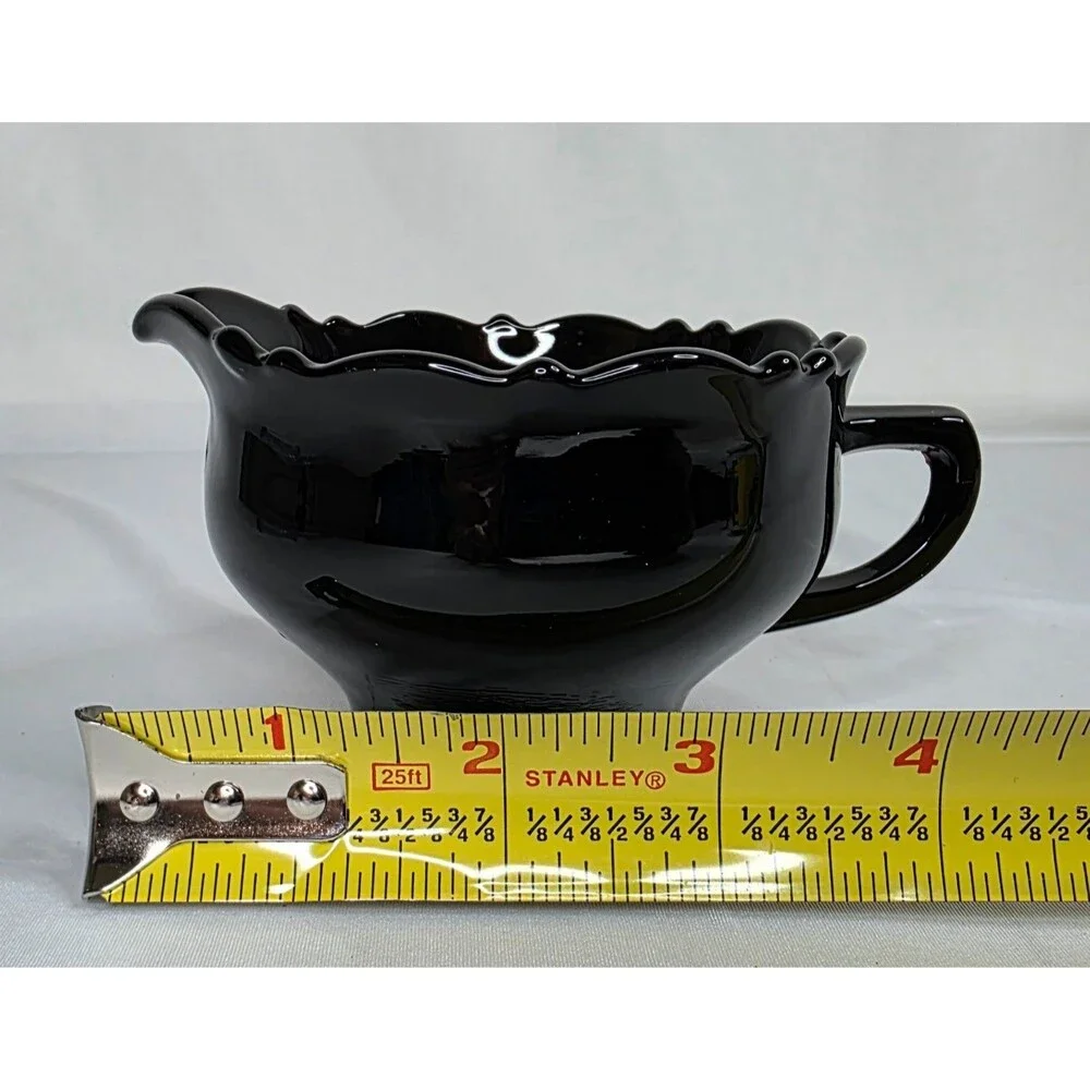 L.E. Smith | Dining | Le Smith Black Amethyst Cream Sugar Set Mt ...